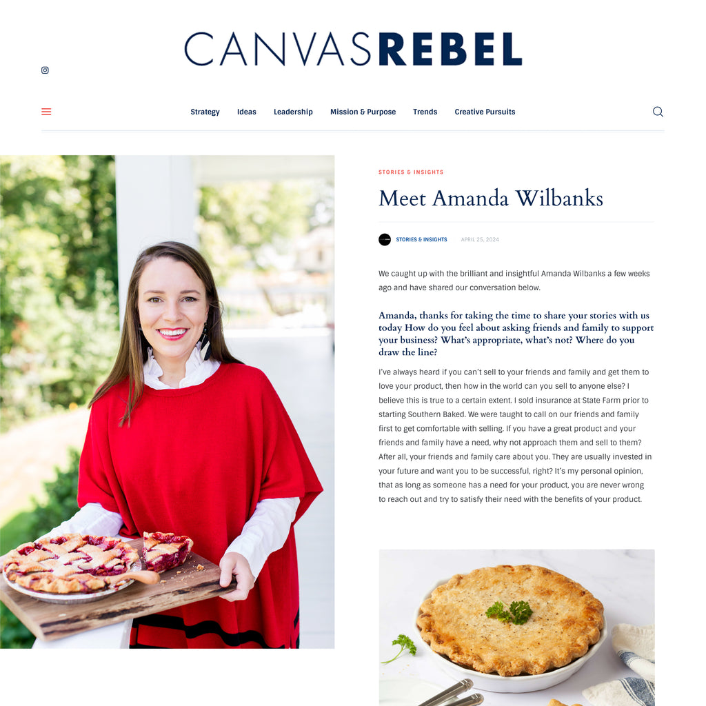 CANVAS REBEL INTERVIEW: Meet Amanda Wilbanks – Southern Baked Pie Company